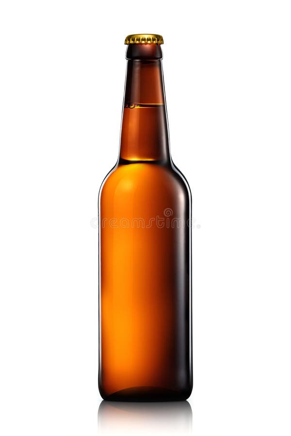 Bottle of Beer or Cider Isolated on White Background Stock Photo ...