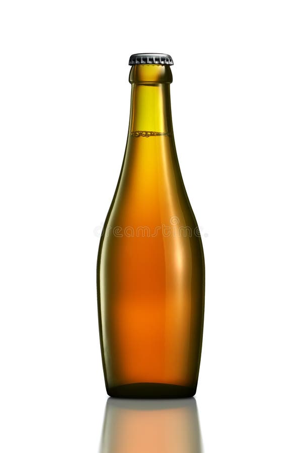 Bottle of Beer or Cider Isolated on White Background Stock Image ...