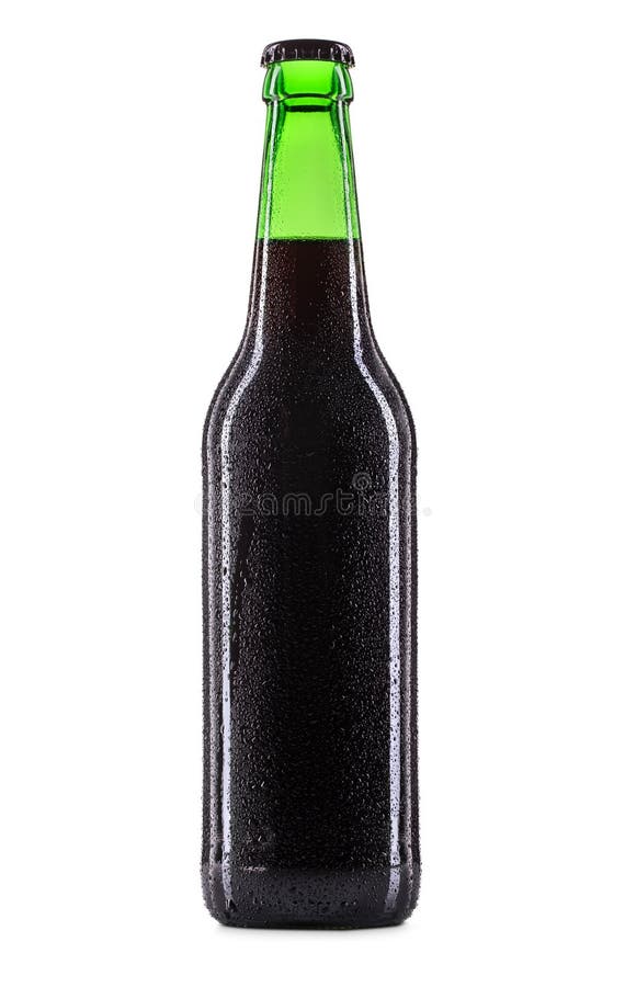 Bottle of Beer or Cider on White Stock Photo - Image of beverage, glass ...