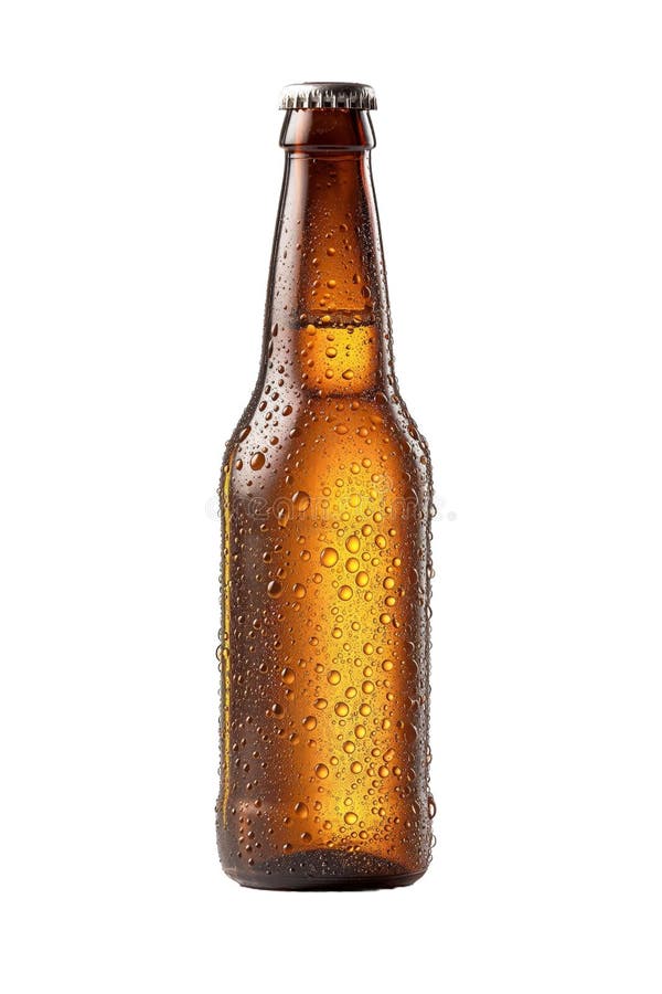 A Bottle of Beer with Condensation on the Outside Stock Photo - Image ...