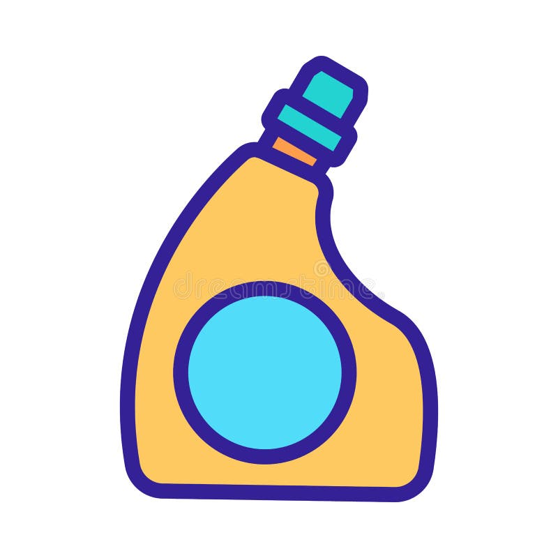 Bottle with Bleach Icon Vector. Isolated Contour Symbol Illustration ...