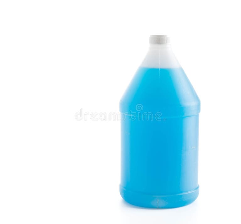 Bottle of Blue Cleaning Detergent Stock Photo - Image of clothing ...