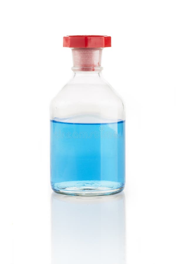 Bottle with Blue Liquid stock image. Image of isolated - 49965721