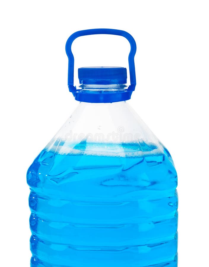 Bottle with Blue Liquid and Blank Label Stock Image - Image of frozen ...