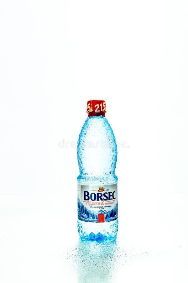 Bottle of Borsec Natural Mineral Water in Bucharest, Romania, 2021 ...