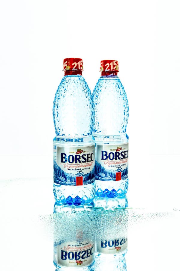 Bottle of Borsec Natural Mineral Water in Bucharest, Romania, 2021 ...
