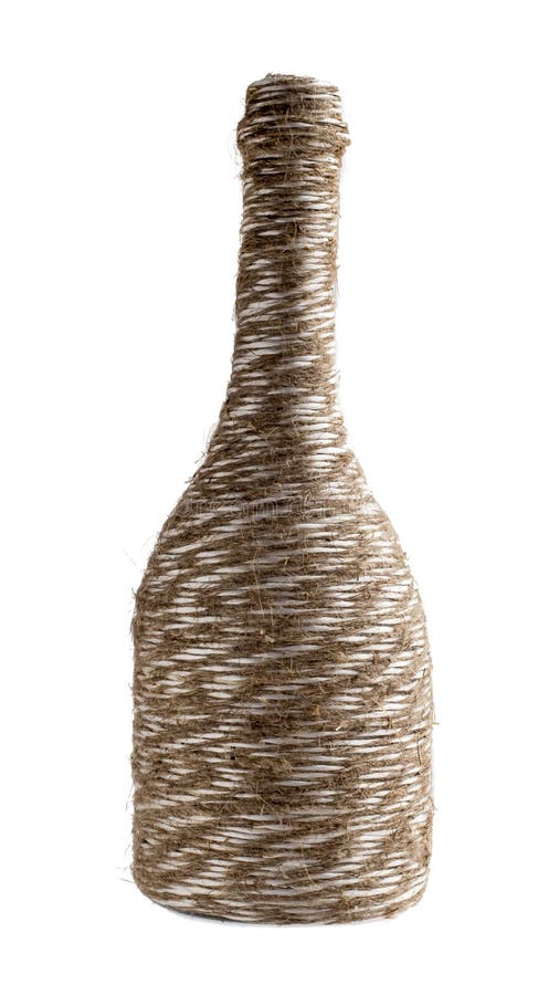 Bottle, braided rope stock photo. Image of grooved, striped - 52144236