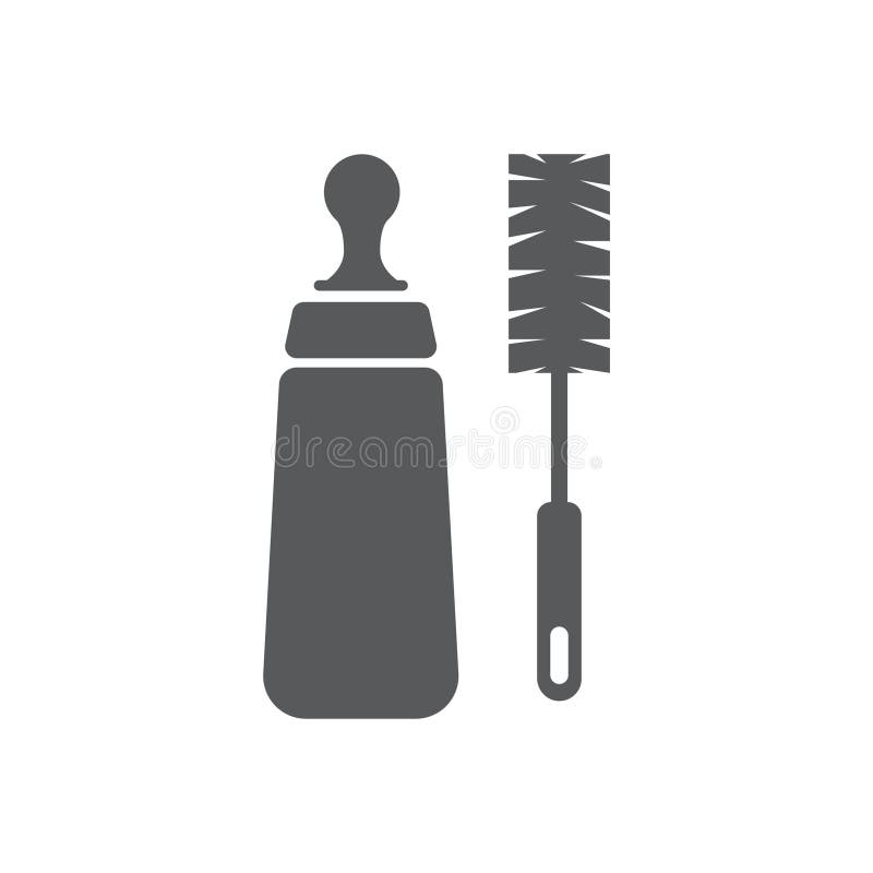 Bottle Brush Cleaner. Vector Illustration Decorative Design Stock ...