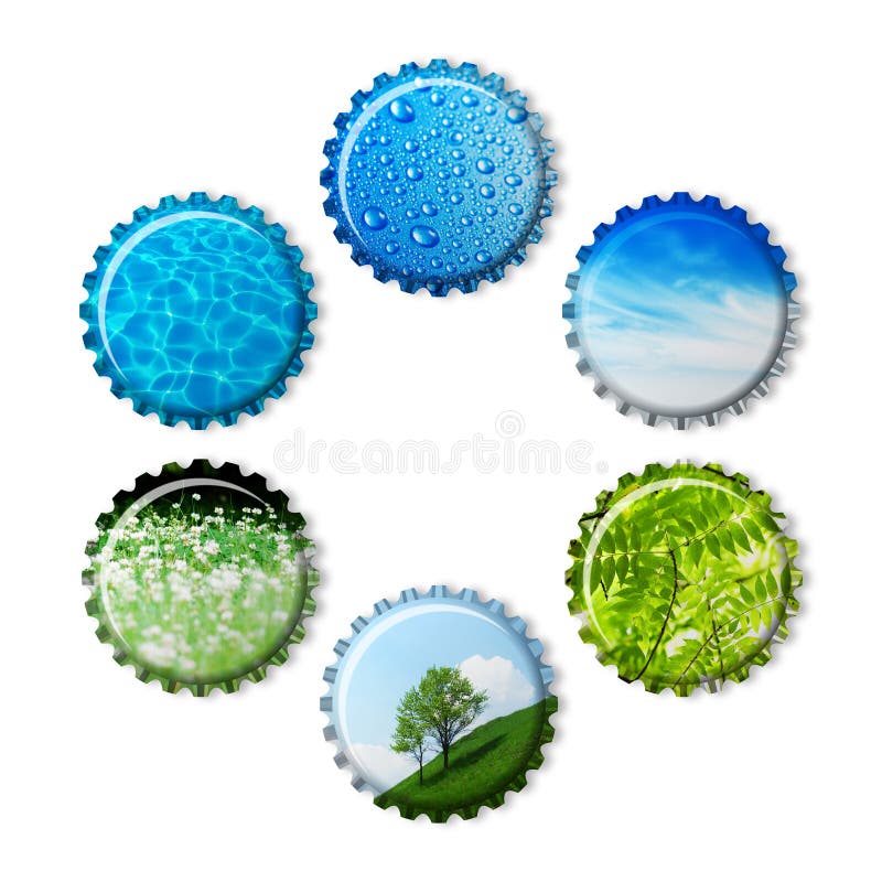 Retro Bottle Cap Designs Set 2 Stock Vector - Illustration of crafts ...