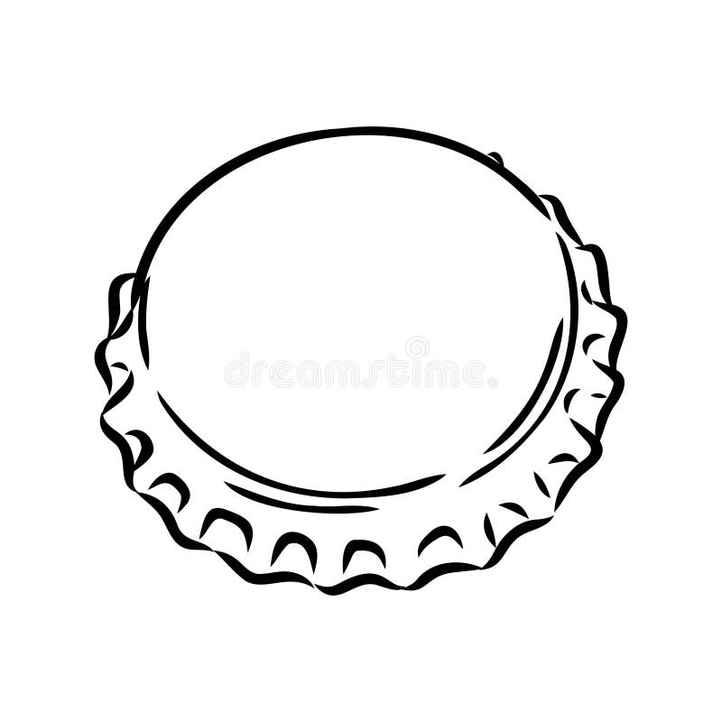 Bottle Cap. Doodle Style Bottle Cap Vector Stock Vector - Illustration ...