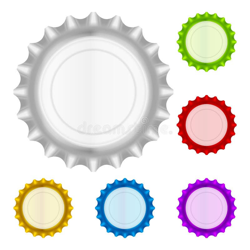 Retro Bottle Cap Designs Set 2 Stock Vector - Illustration of crafts ...