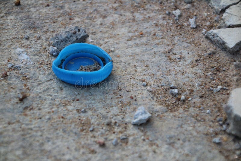Bottle Cap of Water on the Road Stock Image - Image of drink, water ...