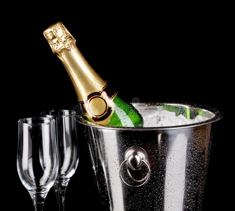 Bottle of champagne stock photo. Image of luxury, gold - 25828402