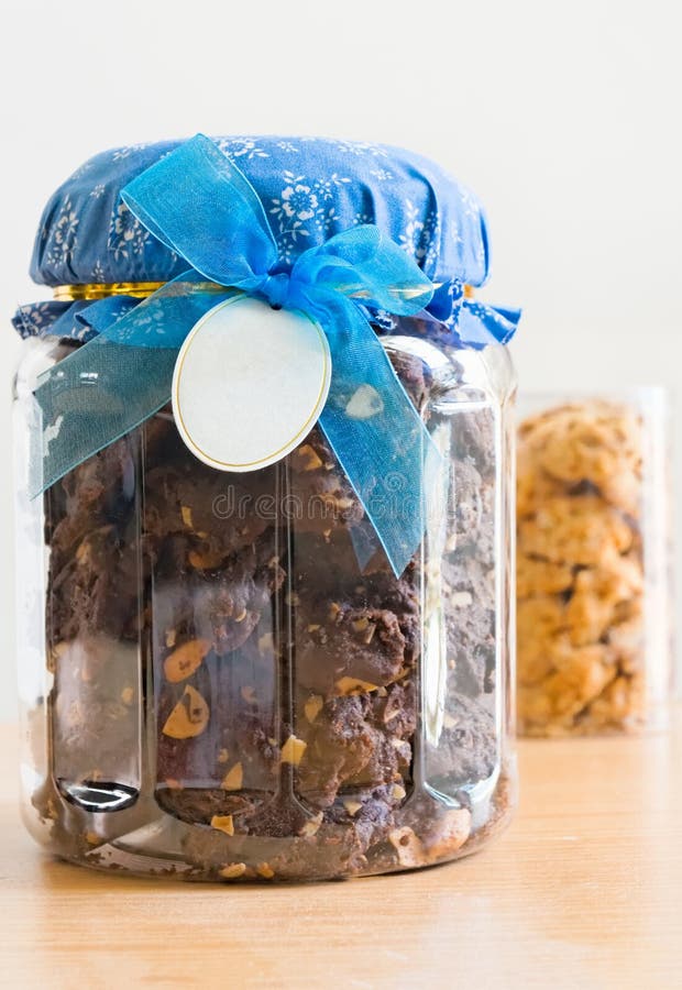 A Bottle of Chocolate Chip Cookies Stock Image - Image of healthcare ...