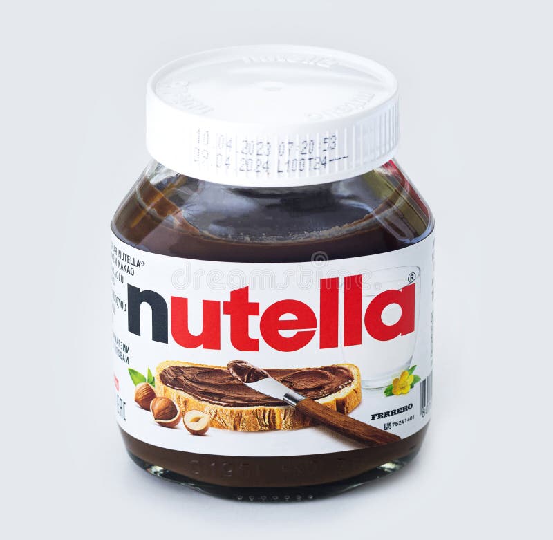 Bottle of Chocolate Cream Nutella by Ferrero on White Editorial ...