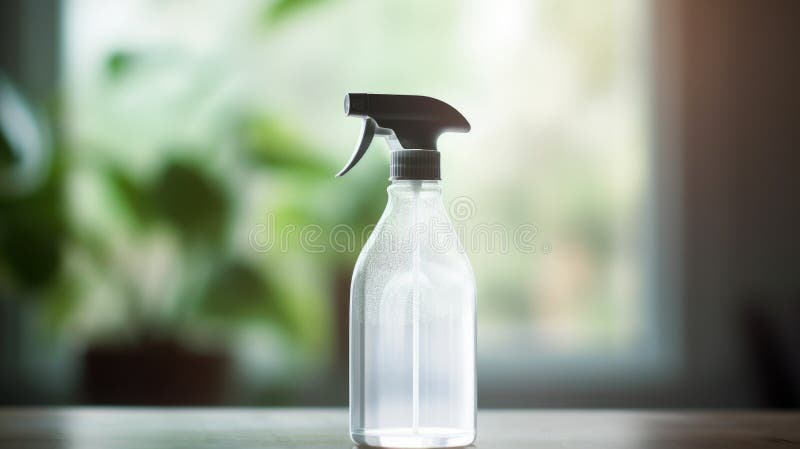 A Bottle of Cleaning Spray Sitting on a Table, AI Stock Illustration ...