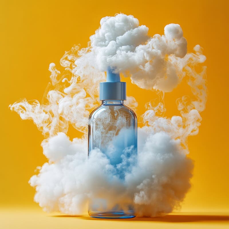 Bottle in the Clouds stock illustration. Illustration of clouds - 336245233