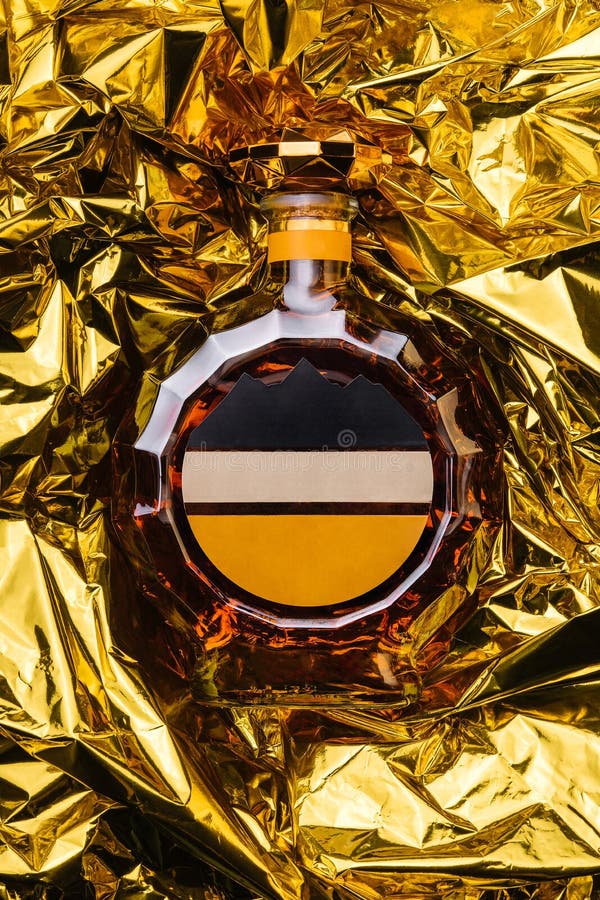 Bottle Cognac Gold Foil Stock Photos - Free & Royalty-Free Stock Photos ...
