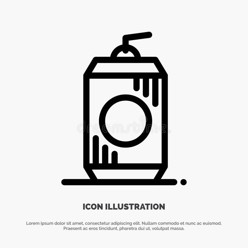 Bottle, Cola, Drink, Usa Line Icon Vector Stock Vector - Illustration ...
