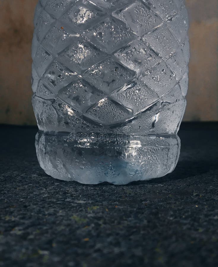 Bottle of cold water stock image. Image of glass, bottle - 220940515