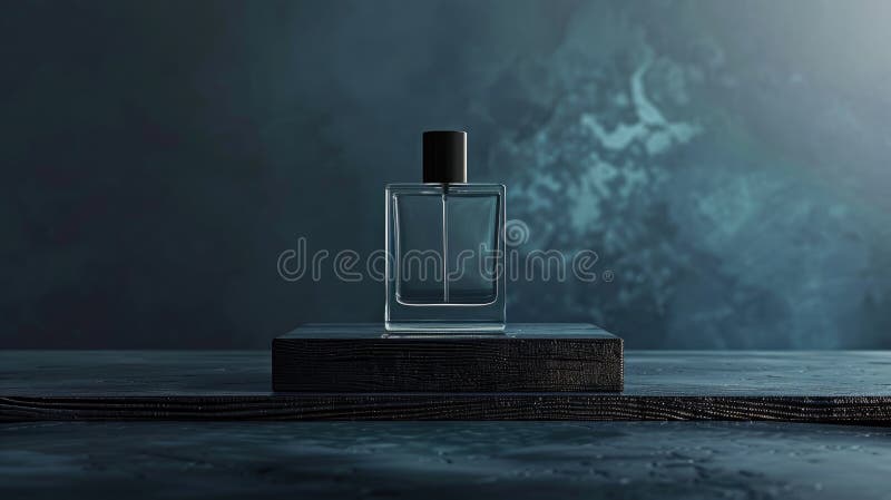 A Bottle of Cologne is Sitting on a Table Stock Illustration ...