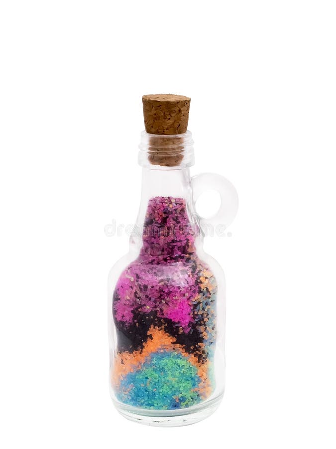 Sand art in a bottle stock image. Image of focus, yellow - 56821475