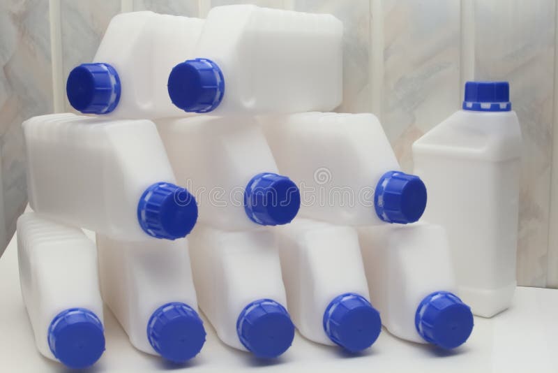 Bottle, Container, Plastic, White 1 Liter Stock Image - Image of ...