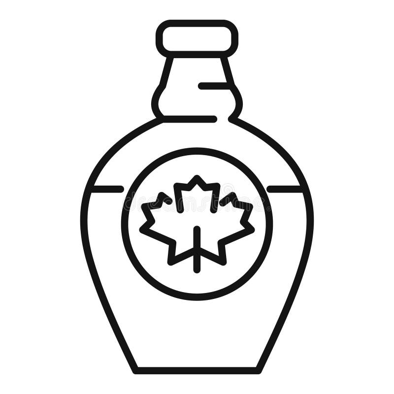 Bottle Containing Canadian Maple Syrup with Maple Leaf Stock Vector ...