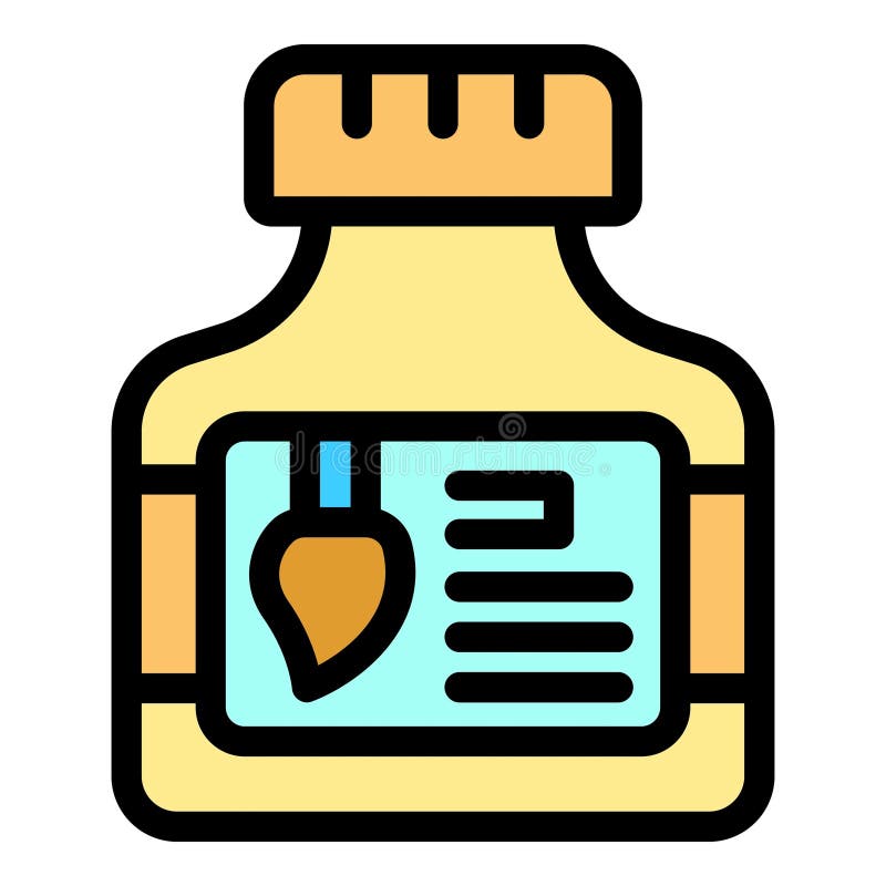 Bottle Containing Paint Thinner Substance for Art Painting Stock Vector ...