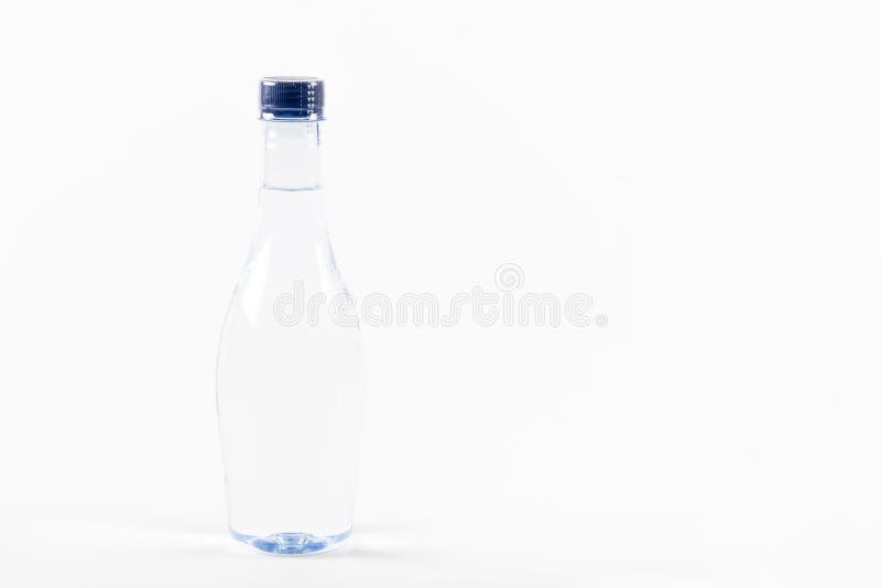 Bottle of Drinking Water on White Background. Stock Image - Image of ...