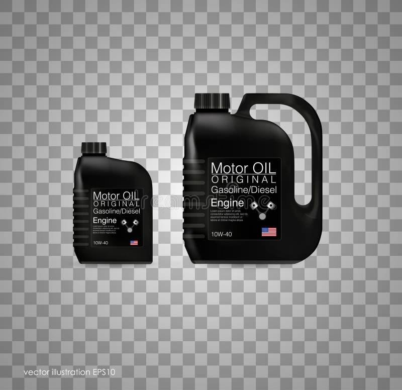 Engine Oil Plastic Bottle Package Mockup Set Stock Vector ...
