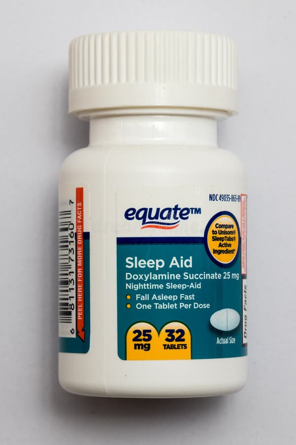 Bottle of Equate Sleep Aid Tablets Editorial Photo - Image of remedy ...
