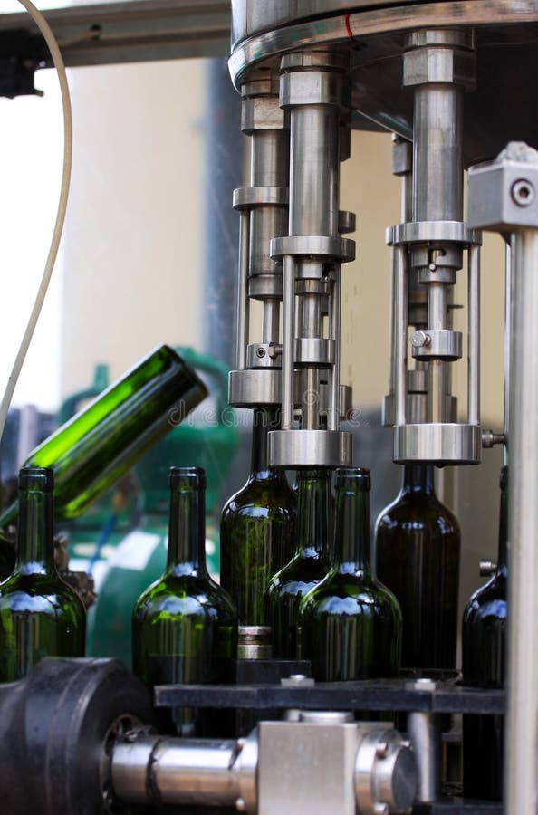 Bottle Filling Machine stock image. Image of factory - 18713623