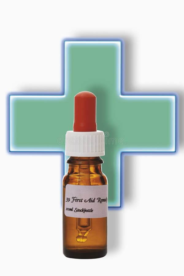 Bottle with First Aid Remedy, Close-up Stock Image - Image of remedies ...