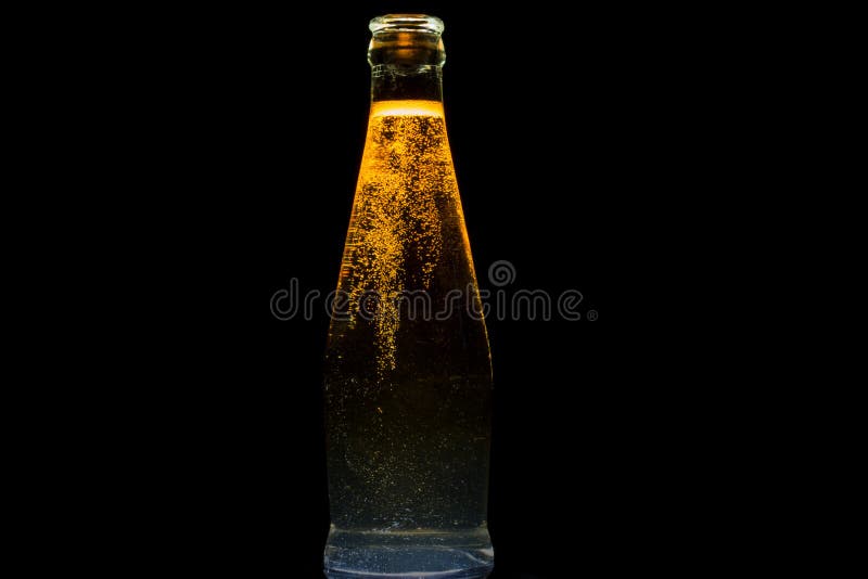 Bottle with fizzy water stock image. Image of liquid - 46160545