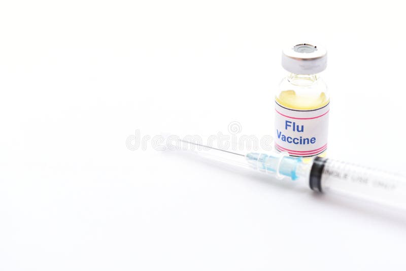 Bottle of Flu Vaccine for Injection Stock Image - Image of protection ...