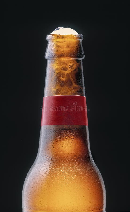 Bottle of fresh beer stock photo. Image of liquid, bottle - 14962822
