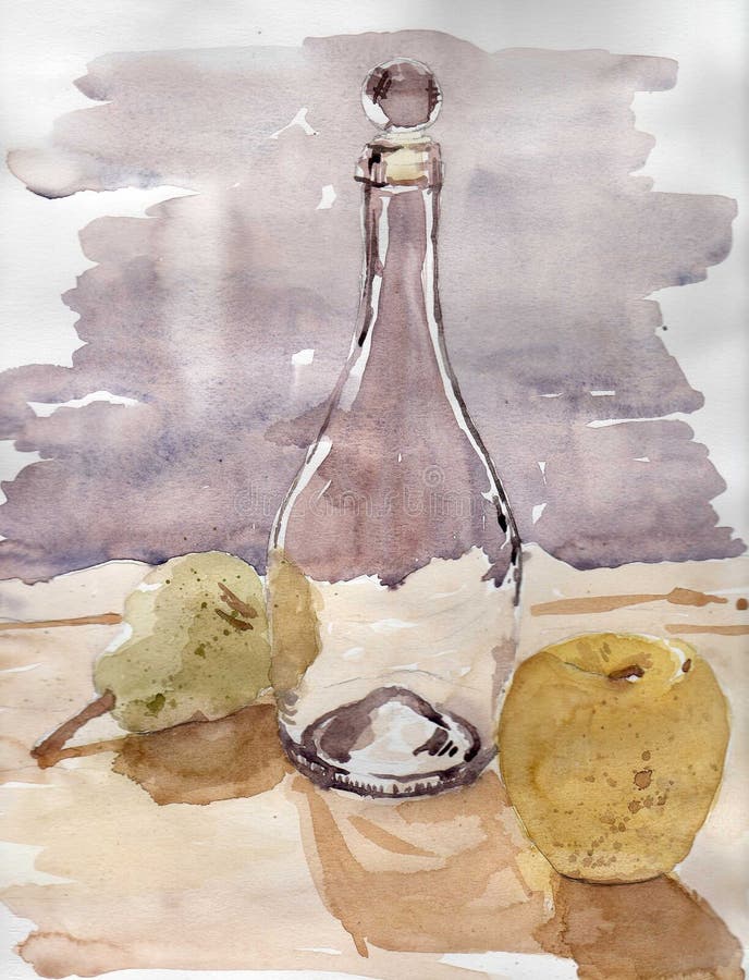 Still Life With Jar And Cup Stock Illustration - Illustration of life ...