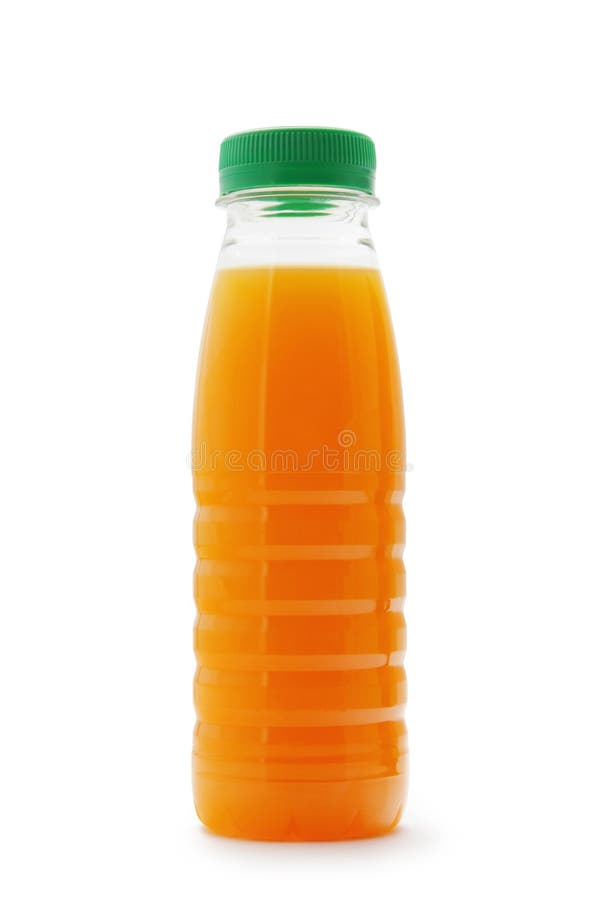 Orange Fruktsaft I En Plast- Flaska Fotografering för Bildbyråer - Bild ...