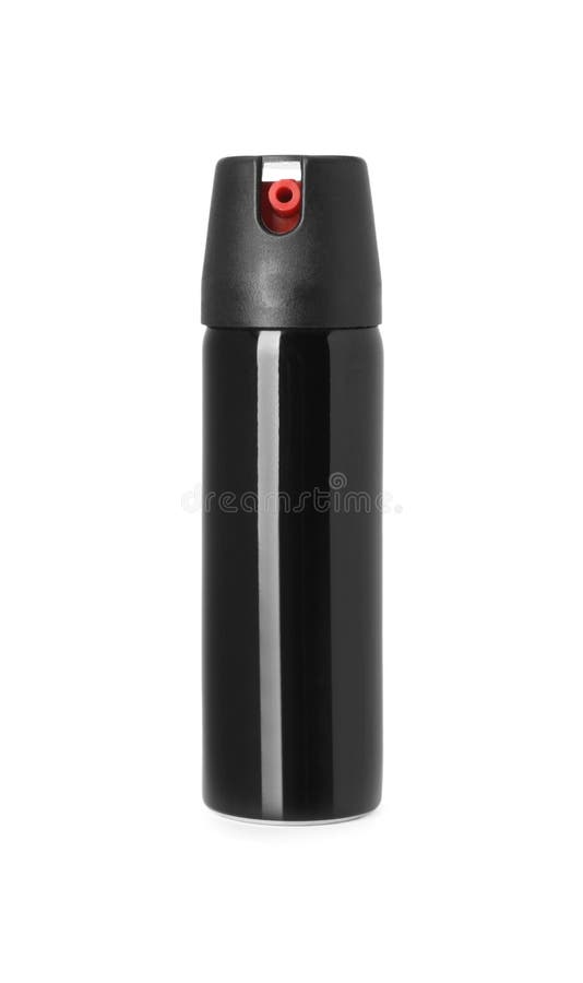 Bottle of Gas Pepper Spray on White Background Stock Image - Image of ...