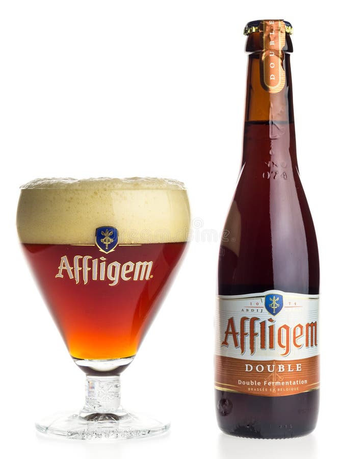 Belgian Beer Affligem Double Isolated on White Editorial Photography ...