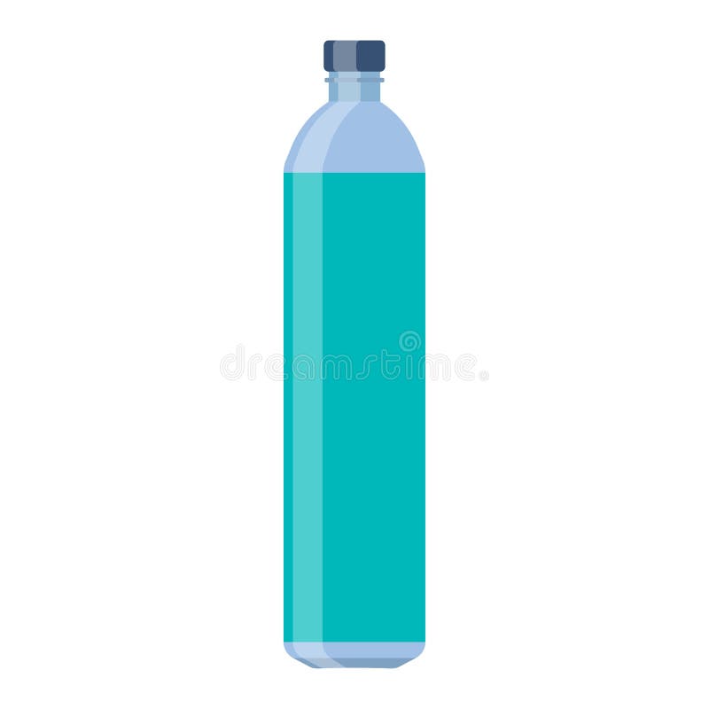 Bottle Glass Water Flat Design. Vector Illustration Stock Vector ...