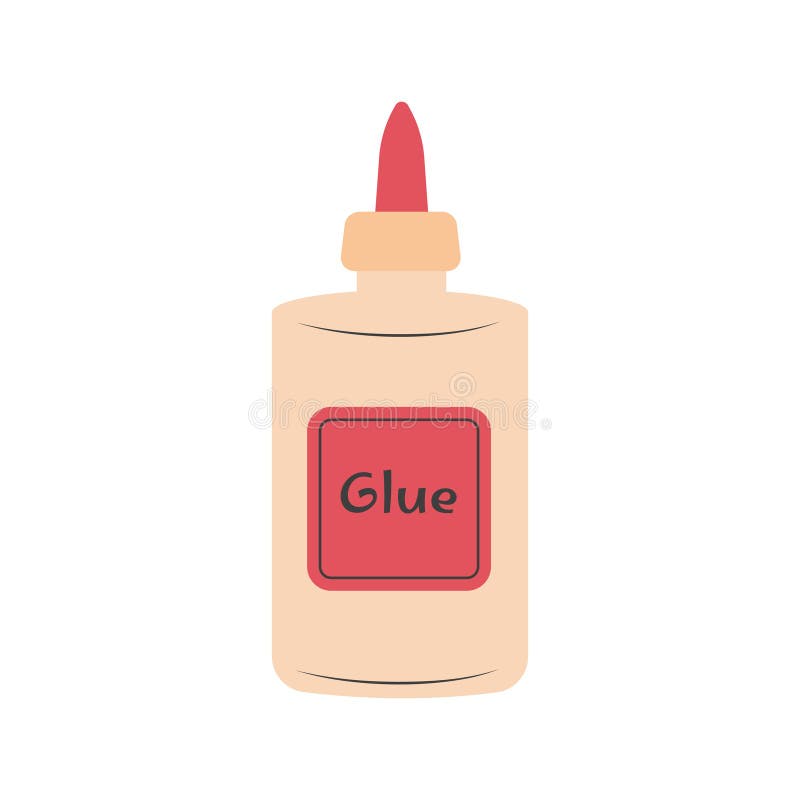 Bottle of Glue. School Craft Art Supply Stock Vector - Illustration of ...