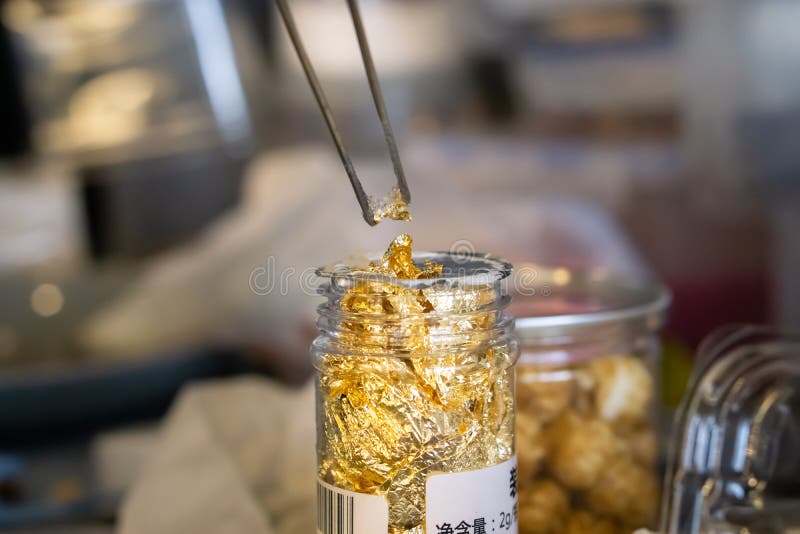 A Bottle of Gold Topping for Cake Stock Photo - Image of beer, cocktail ...