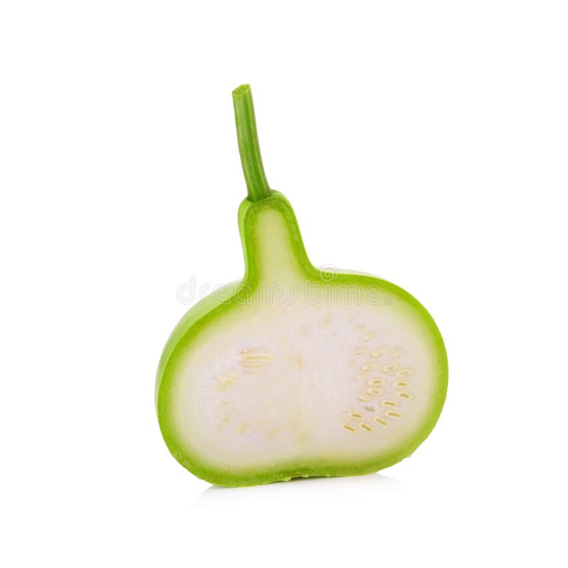 The Bottle Gourd, Calabash on White Background Stock Photo - Image of ...