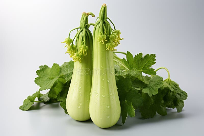 Bottle Gourd on White Background Stock Illustration - Illustration of ...