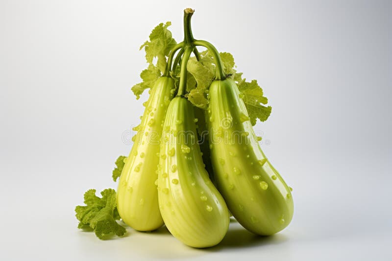 Bottle Gourd on White Background Stock Illustration - Illustration of ...