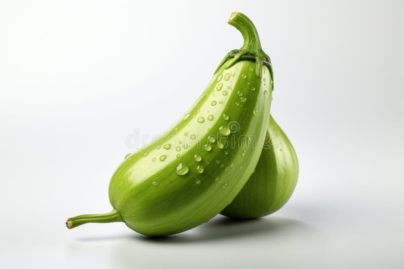 A Bottle Gourd Plant on White Background Stock Vector - Illustration of ...