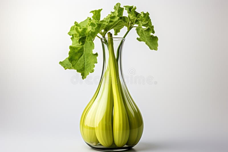 A Bottle Gourd Plant on White Background Stock Vector - Illustration of ...