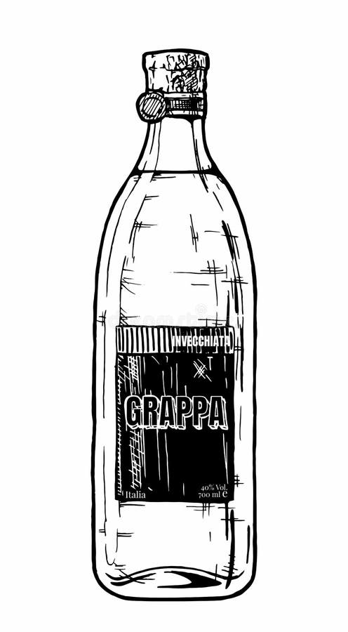 Illustration of Grappa Glass Stock Vector - Illustration of colored ...